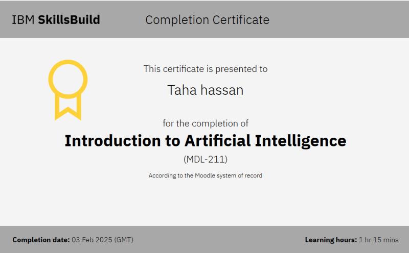 Taha Hassan | Software Developer | AI/ML Engineer